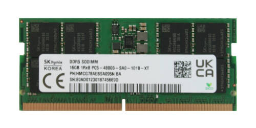 Memoria RAM 1x 16GB Hynix SO-DIMM DDR5 4800MHz PC5-38400 | HMCG78AEBSA095N - ESUS IT